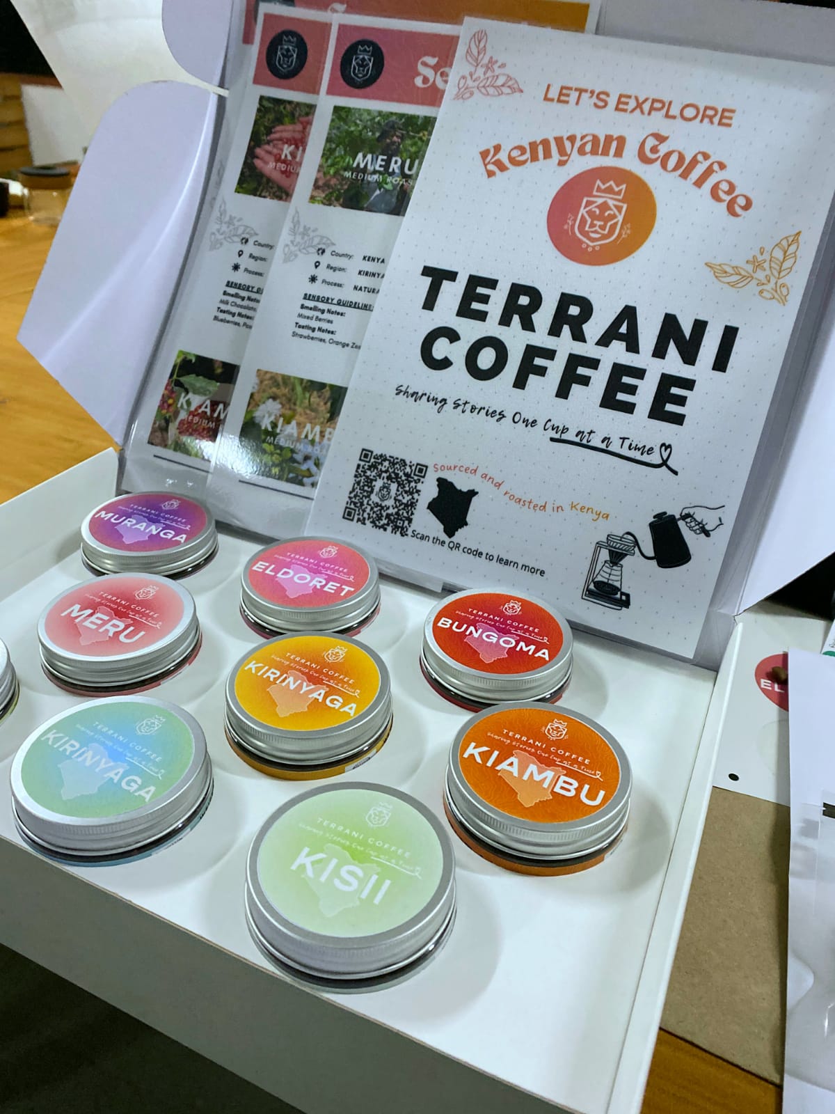 Sensory Coffee Exploration Box (9 x 60g Sampler tins) – Terrani Coffee